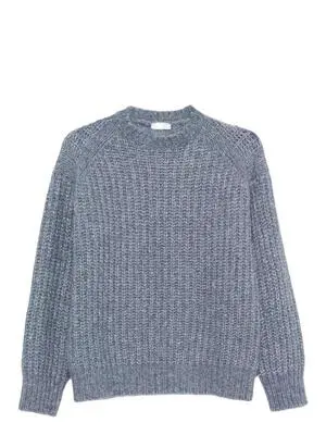 Peserico Chunky-knit Raglan-sleeve Sweater - Blue