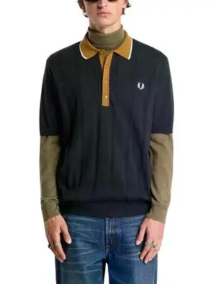 Fred Perry Cable-knit Polo Shirt - Green