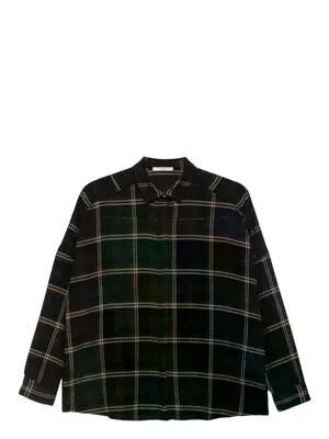 SESSUN Deliwool Check-pattern Shirt - Blue