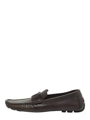 LOUIS VUITTON Monte Carlo Leather Loafers Brown