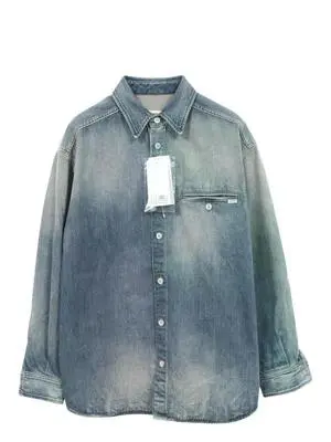 MAISON MARGIELA 2020s Logo-patch Shirt - Blue