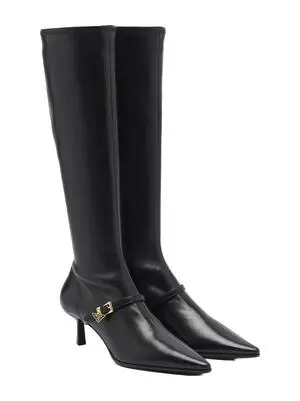 Prada Knee-high Leather Boots - Black