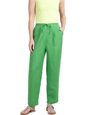 KETTLEWELL Tapered Linen Blend Trousers - Palm Leaf