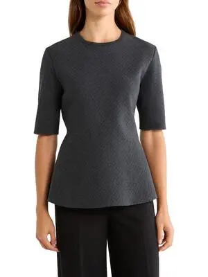 HIGH SPORT Wes Mini Check Top - Charcoal
