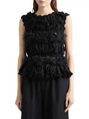TAO COMME DES GARÇONS Hairpin Lace Crochet Sleeveless Top