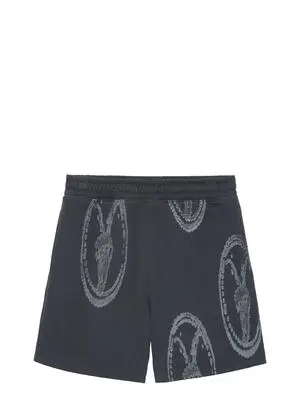 ALLSAINTS Rammy Stamped Jersey Sweatshorts - Black