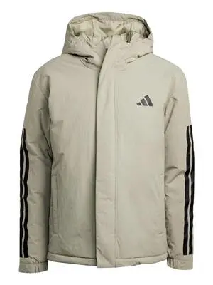 Adidas Climawarm 3-stripes Insulated Hooded Jacket Asia Sizing - Silver Pebble