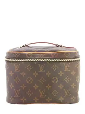 LOUIS VUITTON Nice Vanity Case Monogram Canvas Bb Pouch Brown