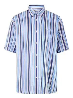 Paul & Shark Striped Short-sleeve Shirt - Blue