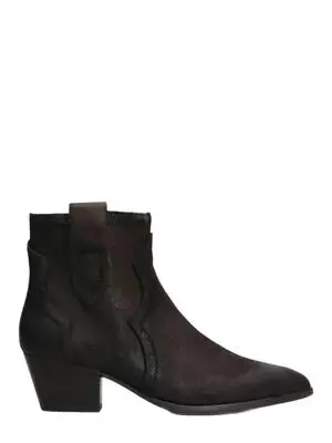 Ash Pointed-toe Leather Cowboy Boots - Brown