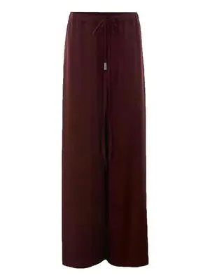 ANN DEMEULEMEESTER Nevi Lace-detail Trousers - Red