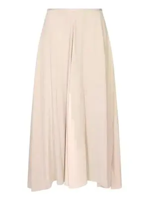 Agnona High-waisted Flared Midi Skirt - Neutrals