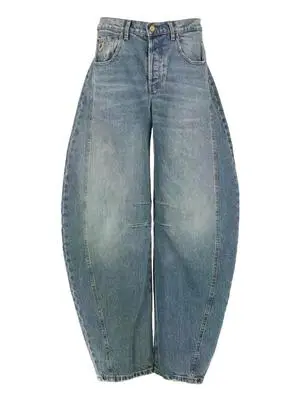 LOIS Barrel-leg Panelled Jeans - Blue