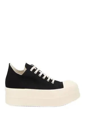 Rick Owens Mega Bumper Canvas Platform Sneakers - Black