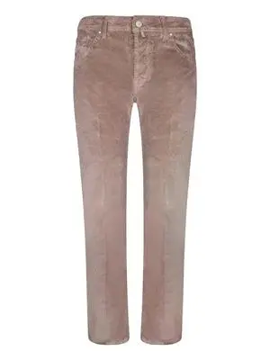 Jacob Cohen Corduroy-effect Straight-leg Trousers - Neutrals