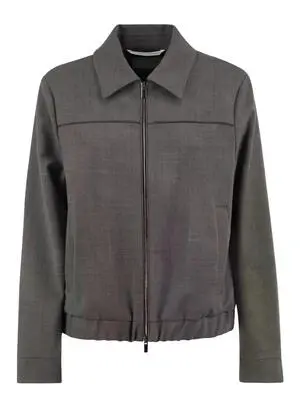 Peserico Zip-fastening Bomber Jacket - Grey