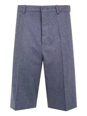 Sofie D'hoore Wool Front-pleat Shorts - Grey