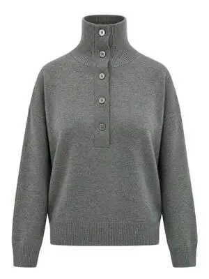 SEVENTY Button-fastening High-neck Sweater