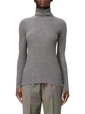 Fabiana Filippi Platinum Ribbed-knit Roll-neck Sweater - Grey