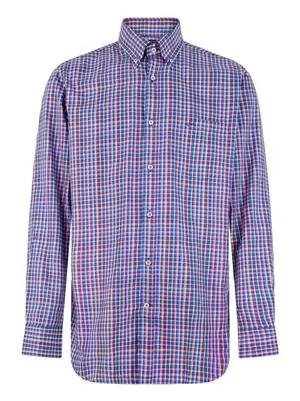 Paul & Shark Checked Long-sleeve Shirt Blue