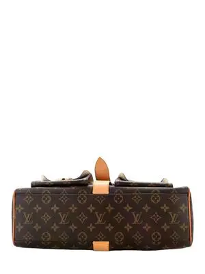 LOUIS VUITTON Manhattan Handbag Monogram Canvas Gm Satchel - Brown