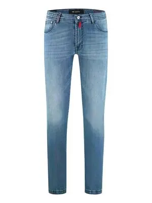 Kiton Faded Straight-leg Jeans - Blue