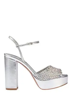 LE SILLA Gilda Crystal-embellished Sandals - Silver