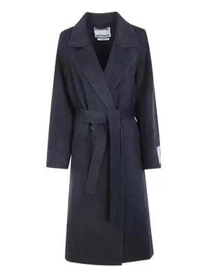 Essentiel Antwerp Kaps Belted Coat - Grey