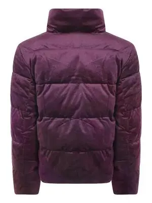 Ralph Lauren Quilted Velvet-finish Jacket Red