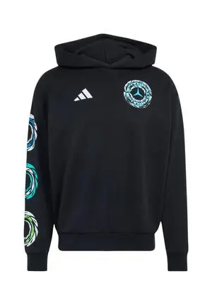 Adidas X Mercedes Amg Petronas Formula 1 Team Lights Hood Sweatshirt - Black