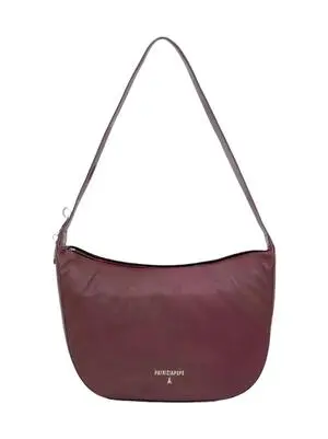 Patrizia Pepe Logo-plaque Leather Shoulder Bag - Red