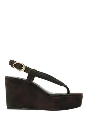 Cult Gaia Shae Wedge Sandals Brown