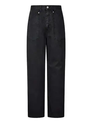 STUDIO TOMBOY Herringbone-pattern Straight-leg Jeans - Grey