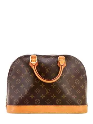 LOUIS VUITTON Alma Handbag Monogram Canvas Pm Satchel - Brown