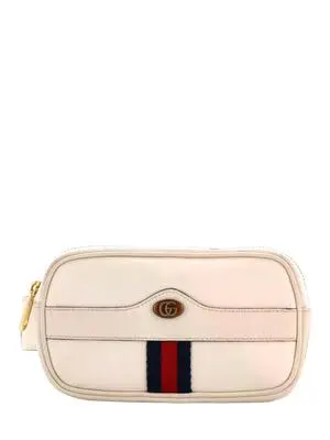 Gucci Ophidia Leather Mini Belt Bag Neutrals