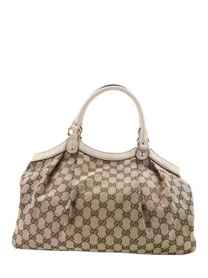 Gucci Sukey Gg Canvas With Leather Medium Tote Bag - Neutrals
