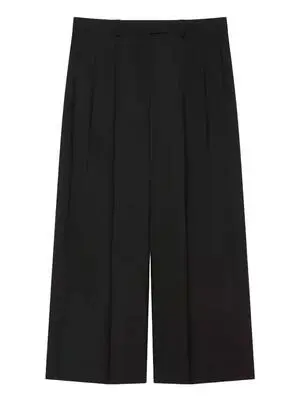 GIVENCHY Cropped Double Pleat Pants In Wool And Mohair