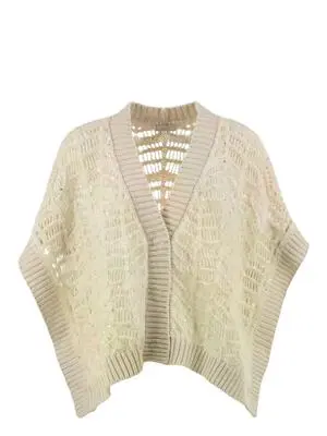 Peserico Sequin-embellished Poncho - Neutrals