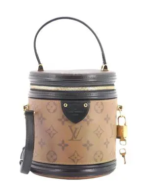 LOUIS VUITTON Cannes Handbag Reverse Monogram Canvas Satchel - Brown