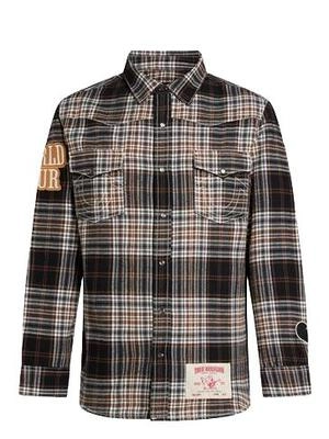 True Religion Shirt Size Cotton, Polyester - Brown
