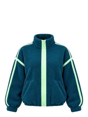 GIRL IN MIND Mimi Contrast Zip Fleece - Green