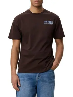 LES DEUX Record Graphic T-shirt - Mol Brown