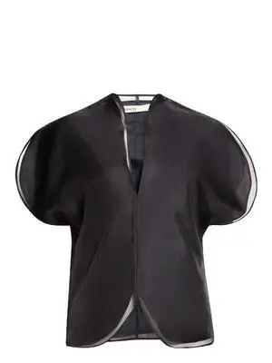 Khaite Briar Silk Organza Top Black