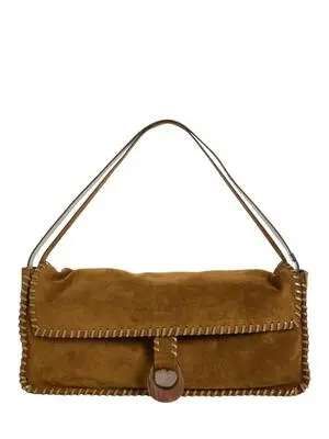 Staud Harlow Leather Messenger Bag - Cigar