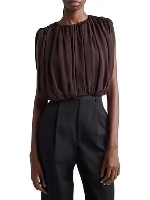 HEIRLOME Penny Silk Top - Ganache