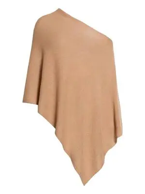 Nordstrom Wool & Cashmere Asymmetrical Poncho - Camel