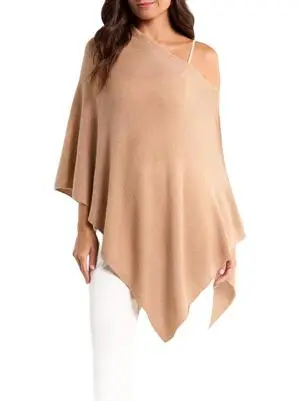 Nordstrom Wool & Cashmere Asymmetrical Poncho - Camel