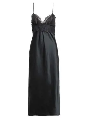 Khaite Joelle Lace Detail Empire Waist Dress - Black