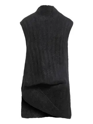 Rick Owens Babel Cashmere & Silk Ribbed Sweater - Black
