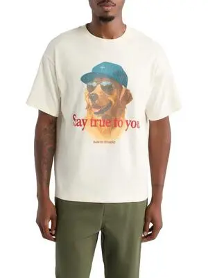 SANTO STUDIO Stay True Graphic T-shirt - Ivory
